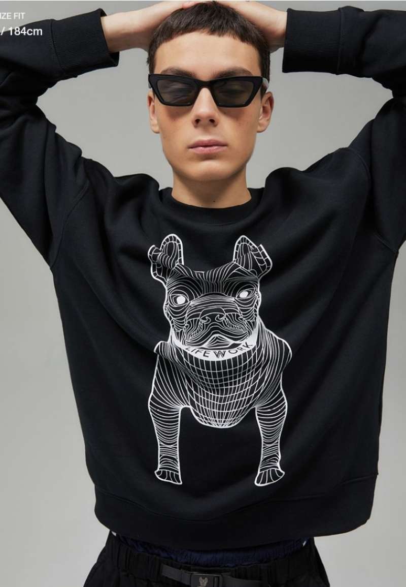 Promo Lifework Big Radog Sweatshirt Jet Black Diskon 22% Di Seller ...