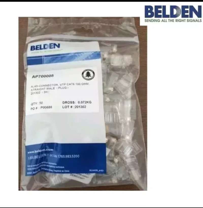 Promo Konektor RJ45 cat5 Belden 1 pack Diskon 23% di Seller Gigaba ...