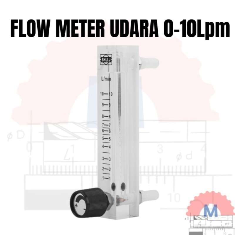 Promo Flowmeter Oksigen 10 LpM Flow Meter Rotameter Udara Gas ...