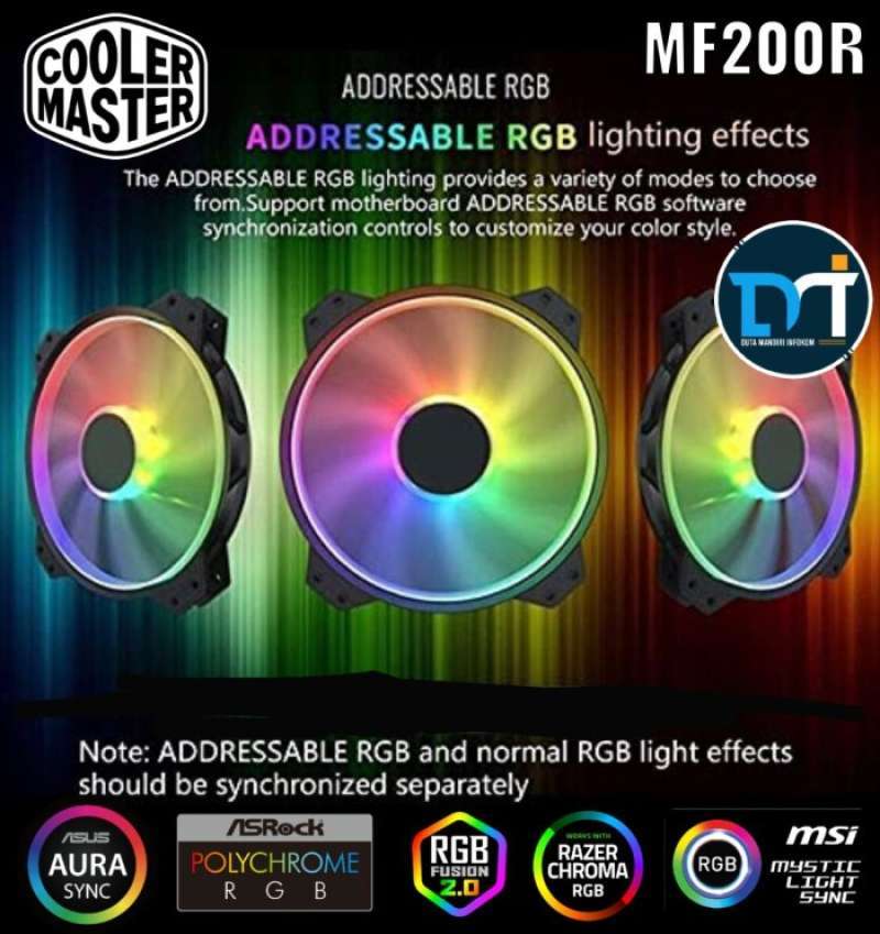 Promo Cooler Master Masterfan MF200R ARGB - 200mm Fan Case Diskon 23% ...