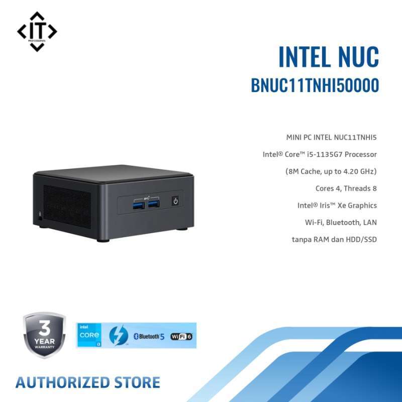 Jual Mini PC Intel NUC Processor BNUC11TNHI50000 Core i5-1135G7 BAREBONE di Seller IT ...