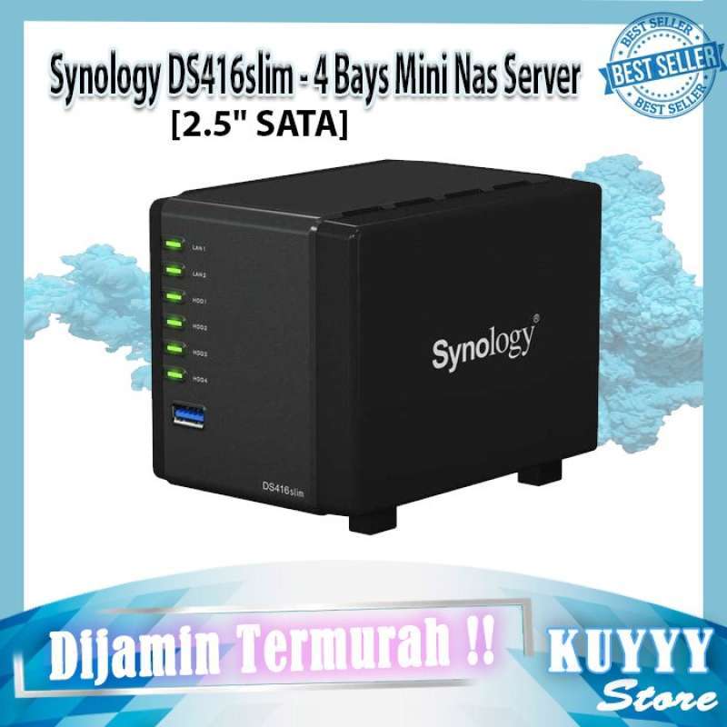 Promo Synology Ds416slim - 4 Bays Mini Nas Server (2.5 Sata) Diskon 23% ...