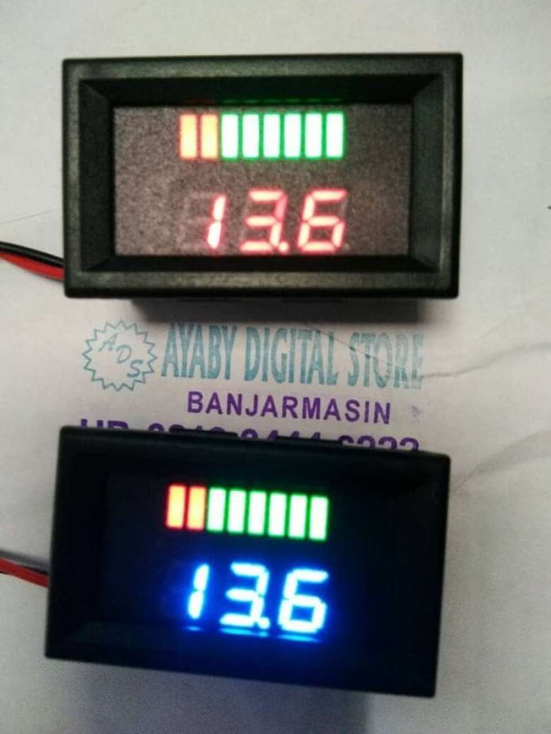 Promo Dual Display Led Indikator Battery Level + Voltmeter Aki Accu 12 Volt Diskon 17% Di Seller ...