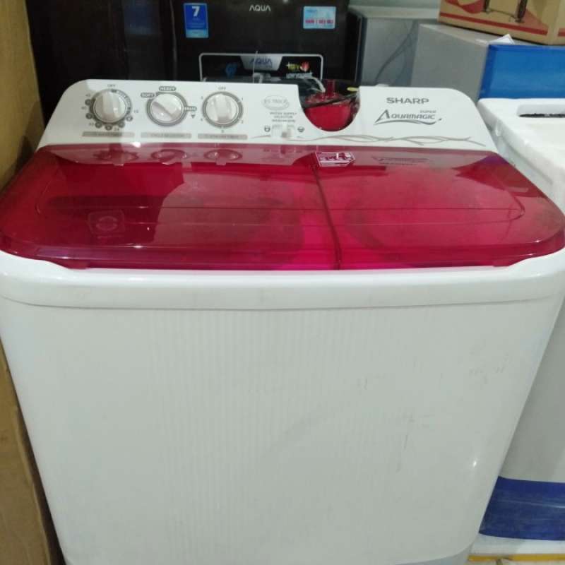 Promo Mesin Cuci 2 Tabung Sharp Es-t85cr Diskon 29% Di Seller Jaya ...