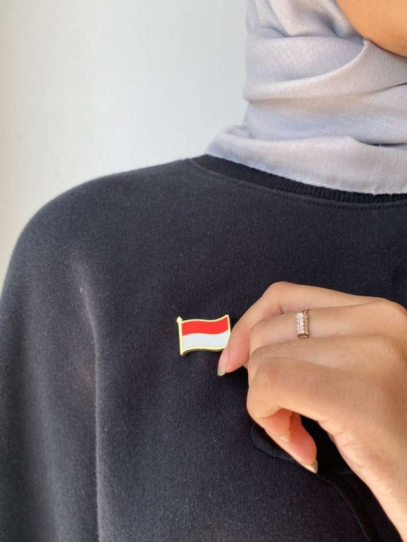 Promo PIN BROS BENDERA INDONESIA Aksesoris HUT RI Dirgahayu 17 Agustus ...