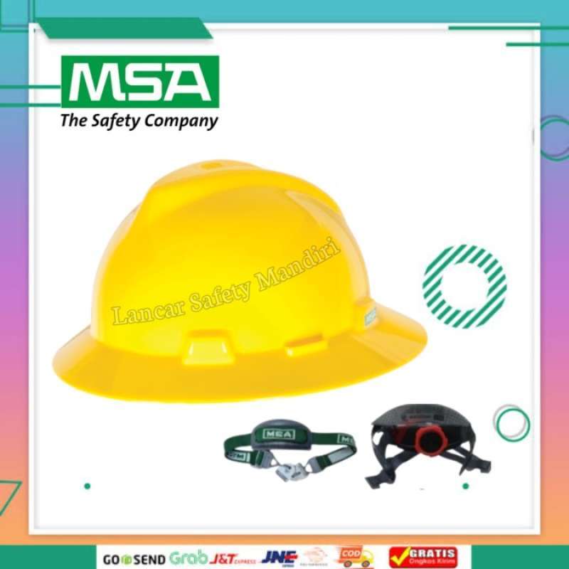 Promo helm safety msa fullbrim warna kuning - sni Diskon 3% di Seller ...