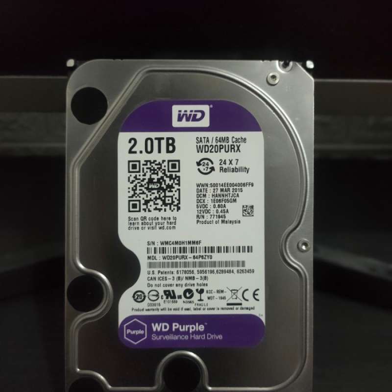 Promo Hdd Wd Purple Wd20purx 2tb Diskon 23% Di Seller Gigaba Store - Kalibata, Kota Jakarta ...