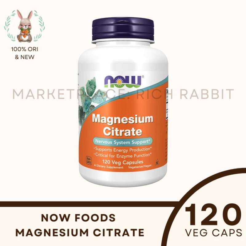 Promo Now Foods Magnesium Citrate Nervous System Sistem Saraf ...