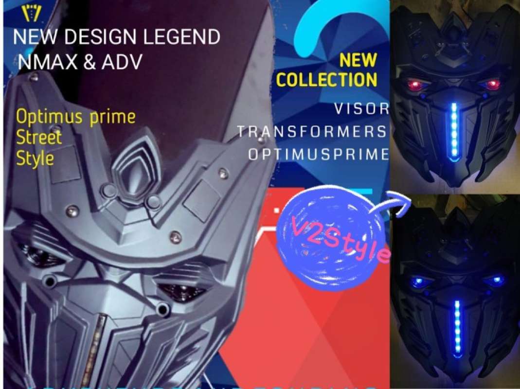 Promo Tameng Windshield Kedok Transformers Optimus New Nmax 2020 Adv ...