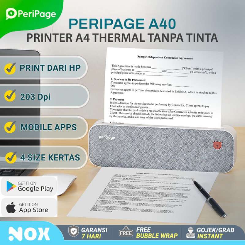 Promo Peripage A40 Printer thermal tanpa tinta HVS A4 A9s max A6 A9s PRO Diskon 23% di Seller ...