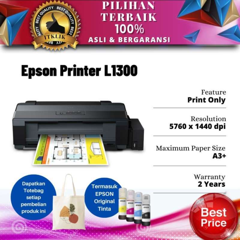 Promo Printer Epson L1300 Inktank - Single Function Print A3+ Printer ...