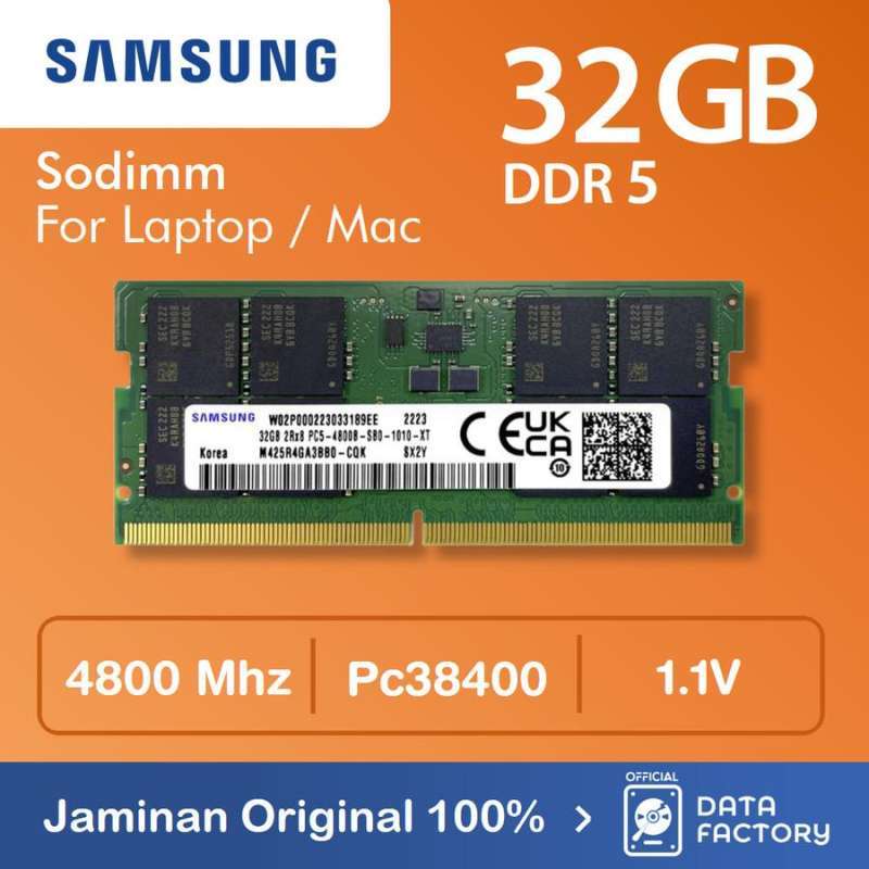 Jual Ram Laptop Samsung Ddr5 32gb 4800mhz / Pc38400 Sodimm Notebook ...