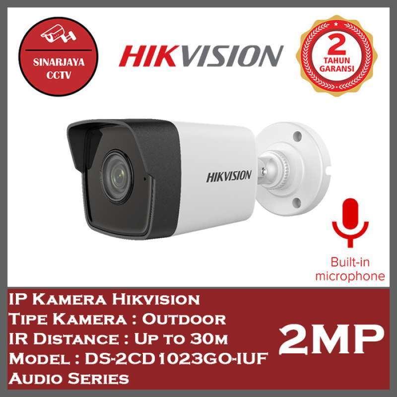 Promo Ip Kamera Cctv Outdoor Ds-2cd1023g0-iuf 2mp Audio Diskon 23% Di Seller Haria Store ...