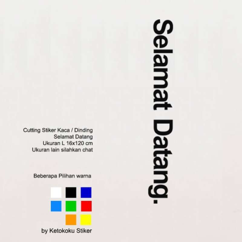 Promo Cutting Stiker Kaca Dinding Selamat Datang Kafe Kantor Rumah ...