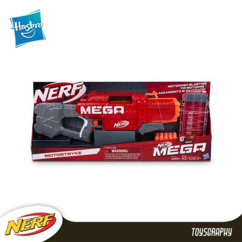 Jual Nerf MEGA MOTOSTRYKE Motorized Automatic 10-Dart Blaster Magazine ...