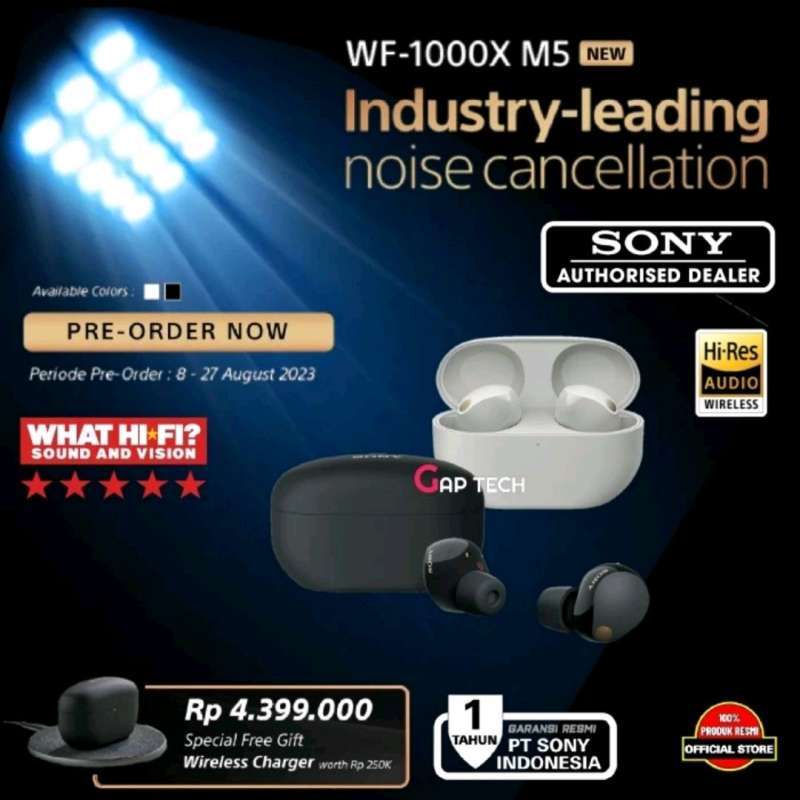 Jual Sony Wf 1000xm5 / Wf 1000xm5 True Wireless Noise Canceling Earbuds Tws Original Di Seller ...