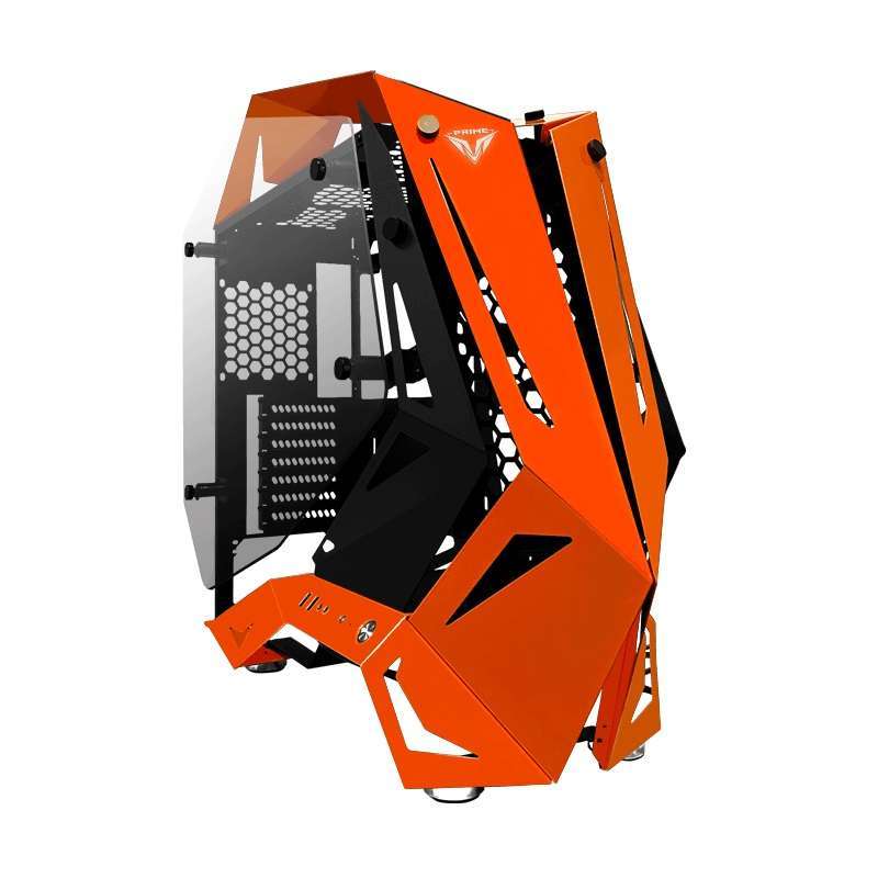 Jual Casing Prime R-[cs] Orange Black - Atx Alumunium Gaming Case ...