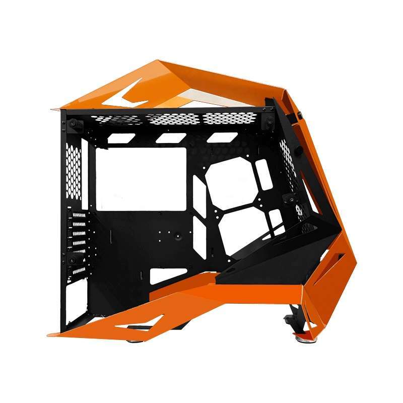 Jual Casing Prime R-[cs] Orange Black - Atx Alumunium Gaming Case ...