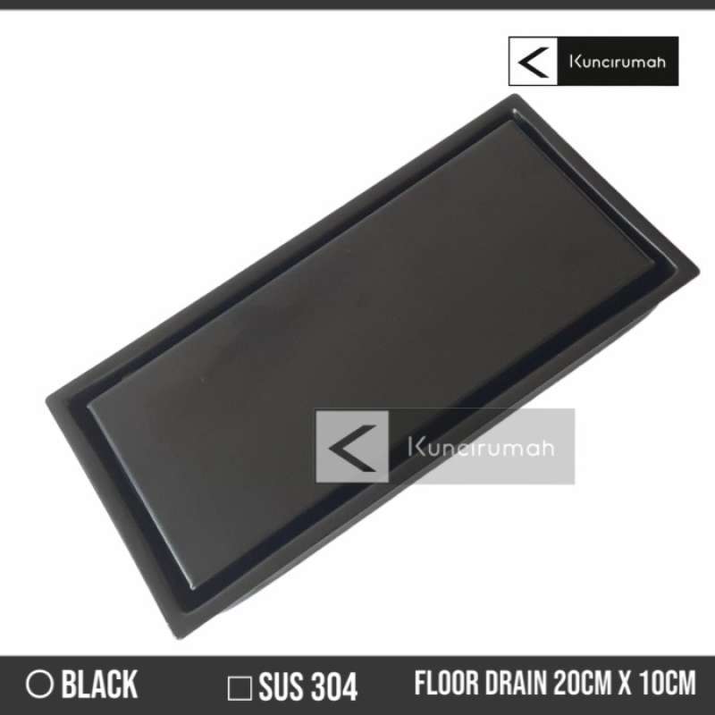 Promo Floor drain stainless hitam black matt / Smart floordrain tile ...
