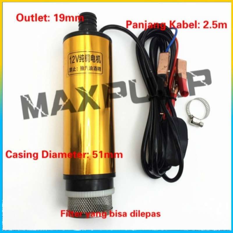 Promo pompa air celup mini portable dc 12v Pompa minyak solar Diesel ...