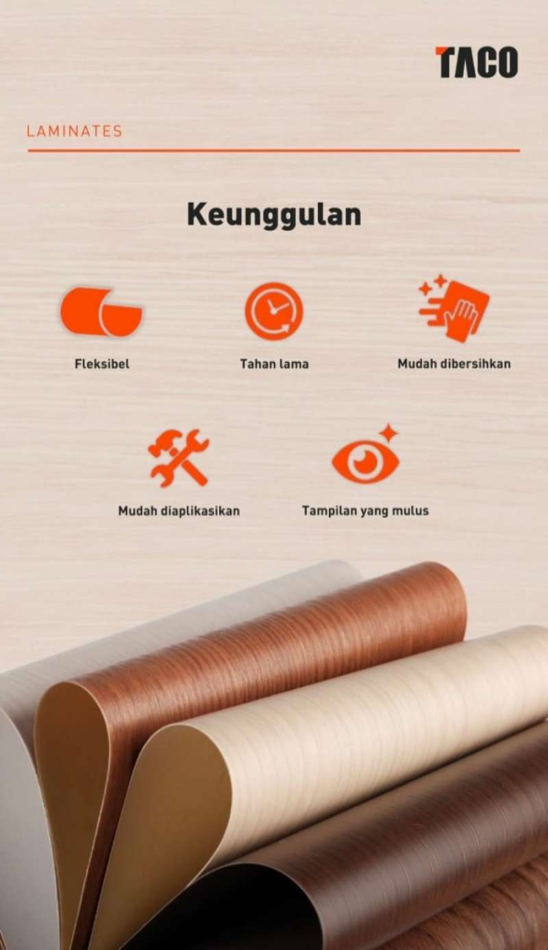 Jual TACO PVC Sheet Urat Kayu U-825 di Seller sasptr - Tegal Alur-2 ...