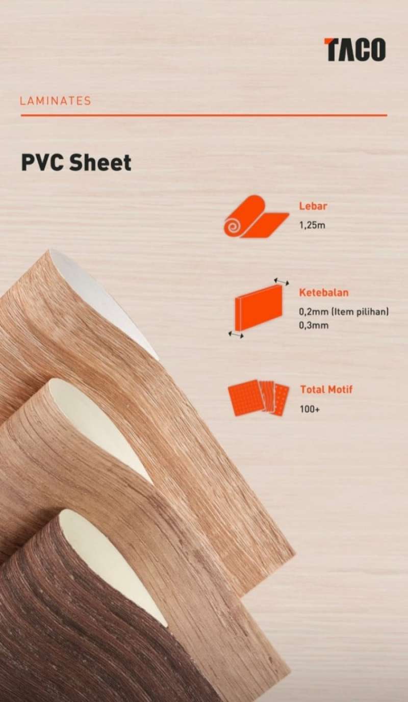 Jual TACO PVC Sheet Urat Kayu U-825 di Seller sasptr - Tegal Alur-2 ...