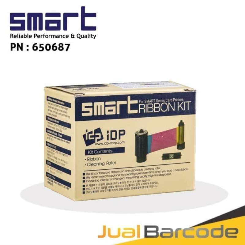 Promo Idp Ribbon Kit Id Card Printer Smart 50 Color Ymcko ( Pn : 650687 ...