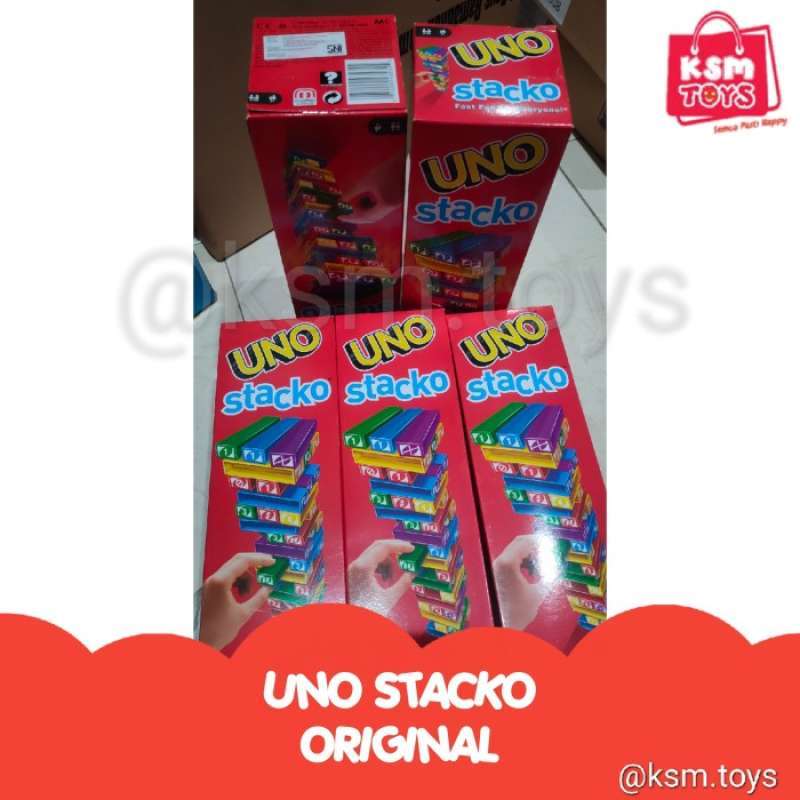 Promo Family Game Uno Stacko Original Mattel Board Game Diskon 33% Di ...