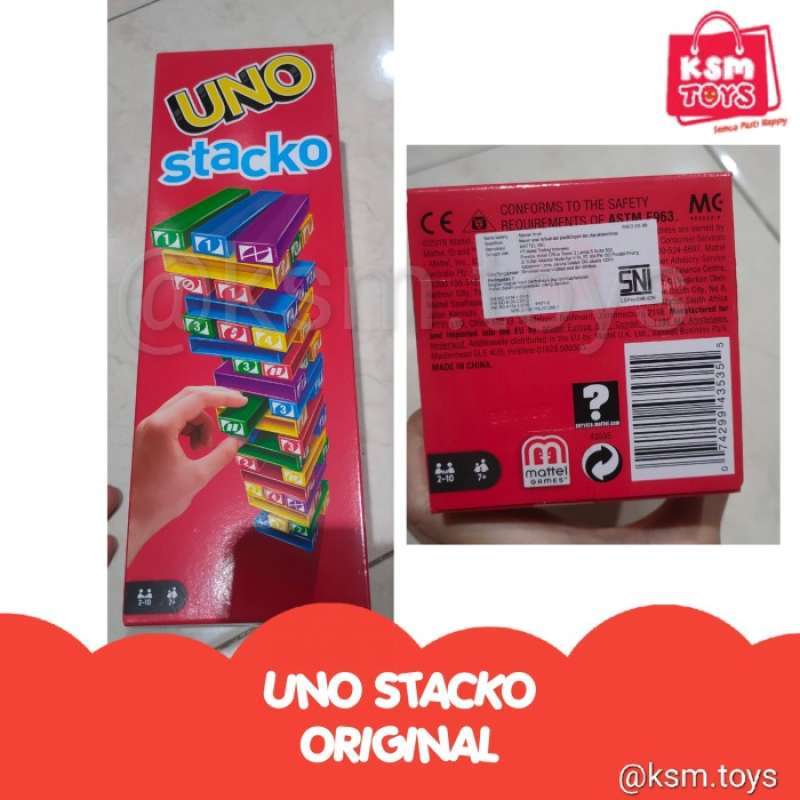 Promo Family Game Uno Stacko Original Mattel Board Game Diskon 33% Di ...
