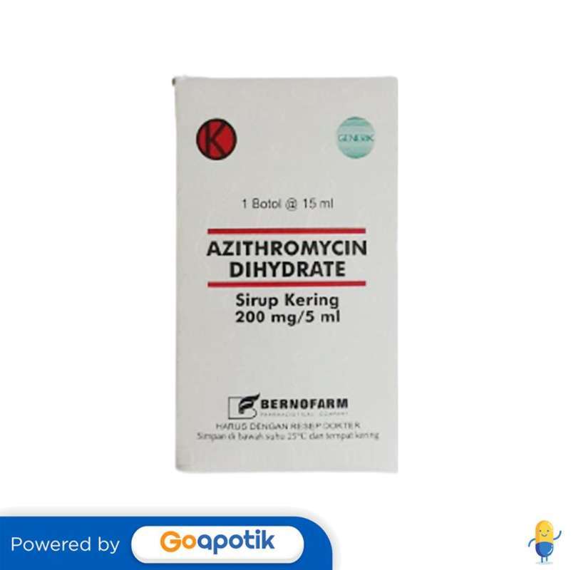 Jual Azithromycin Dihydrate Bernofarm 200 Mg/5 Ml Dry Syrup 15 Ml Di ...