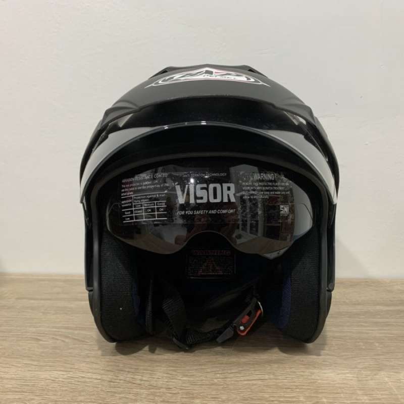 Promo Helm Jp7 Hitam Doff Polos Solid Double Visor Helem Sni Helmet ...