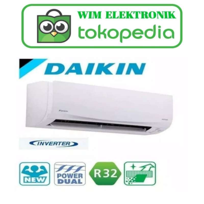 Promo AC Daikin inverter FTKQ 15 SVM4 / FTKQ15SVM4 kapasitas 0.5 PK / 1/2 PK Diskon 23% di ...