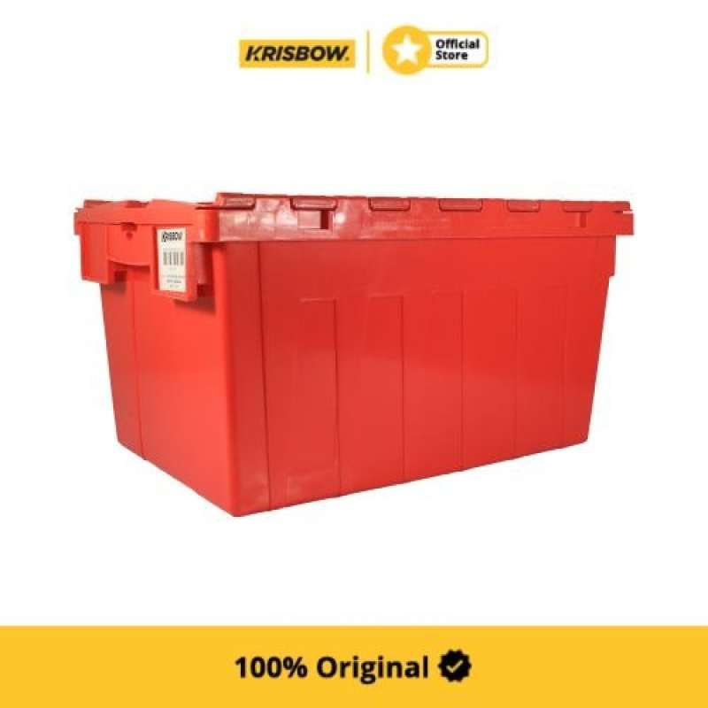 Promo Krisbow Kotak Simpan Nestable Dengan Tutup 58 Ltr - Merah Diskon ...