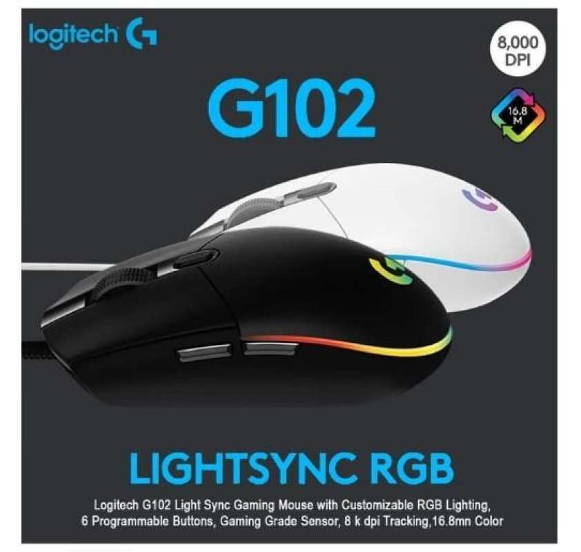 Jual Logitech G102 LIGHTSYNC RGB 6 Button Gaming Mouse - Hitam di Seller Farere store - Tegal ...