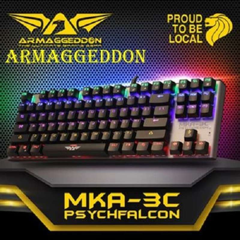 Promo Keyboard Gaming Armagedon MKA8C Mechanical Keyboard With ...