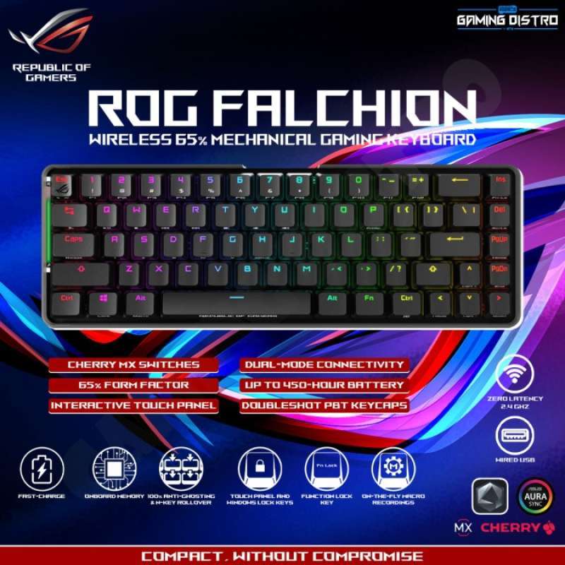 Promo ASUS ROG Falchion Mini 65% Wireless Mechanical Keyboard Diskon 23 ...