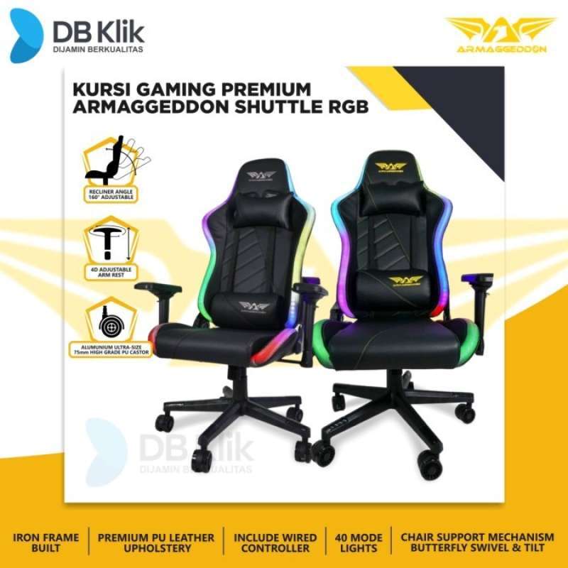 Jual Kursi Gaming PREMIUM Armaggeddon Shuttle RGB- Shuttle RGB Gaming ...
