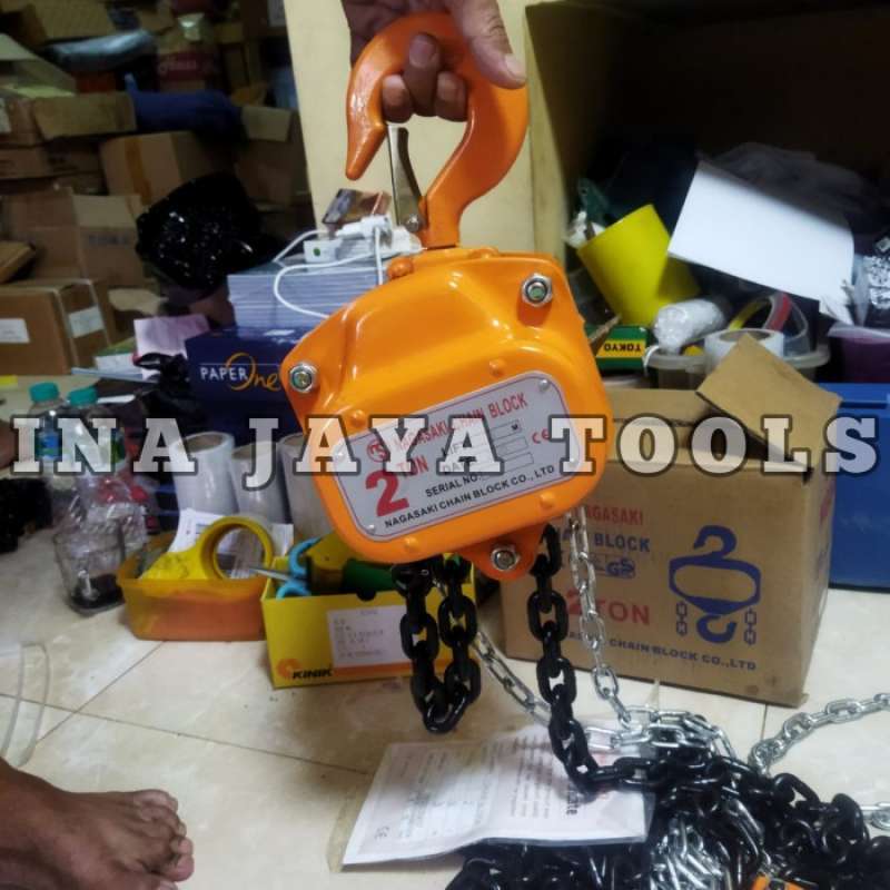 Promo chain block Nagasaki 2 ton takel block alat Kerekan manual Diskon ...