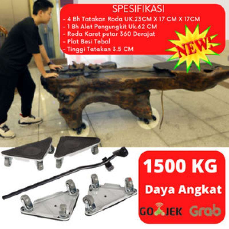 Promo alat angkat dorong pindah barang furniture lemari berat roda besi ...