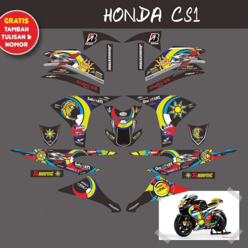 Promo Sticker Striping Custom Decal Stiker Kustom Motor Honda Cs1 Full ...