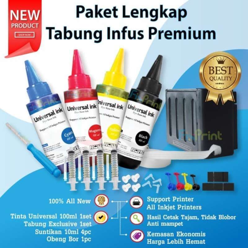 Jual Tabung Tinta Infus Cartridge Printer E500 E510 E600 E560 iP2770 di ...