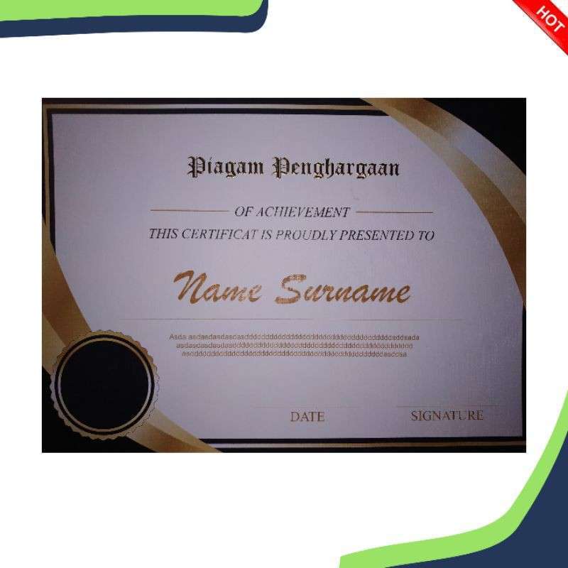 Jual CETAK & CUSTOM PIAGAM SERTIFIKAT HURUF TIMBUL EMAS,PERAK,BIRU ...