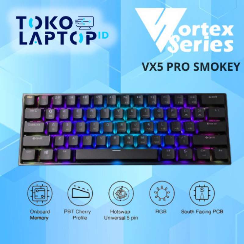 Promo VortexSeries VX5 Pro Smokey Black Edition Mechanical Gaming ...