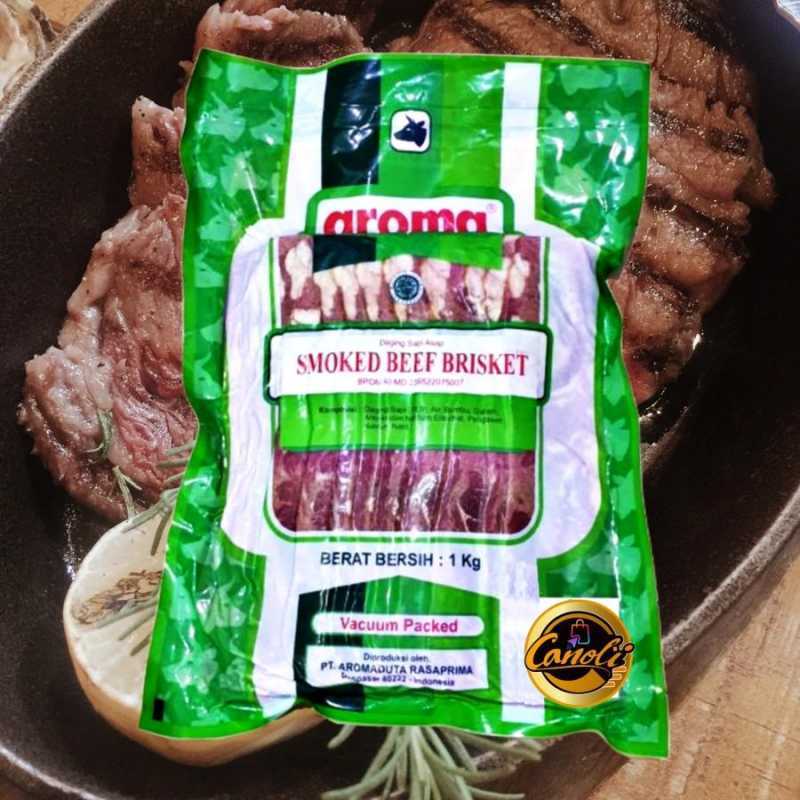 Jual Aroma Beef Bacon 1 Kg / Smoked Beef Brisket 1Kg di Seller Canoli ...