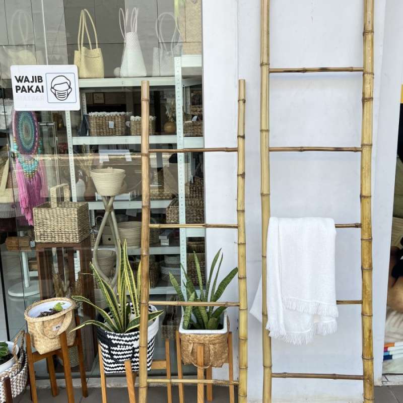 Promo Tangga Bambu Aesthetic / Tangga Bambu Dekorasi Tb01 Diskon 23% Di ...