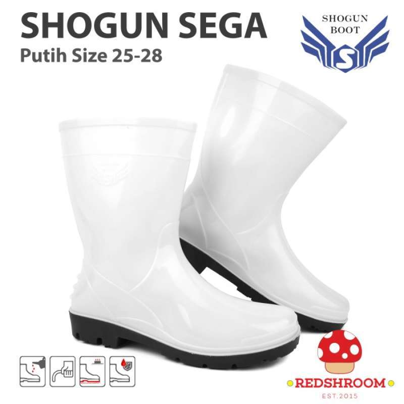 Jual Sepatu Boot Pendek SHOGUN SEGA-Putih-Boots Karet Lokal Perairan di ...