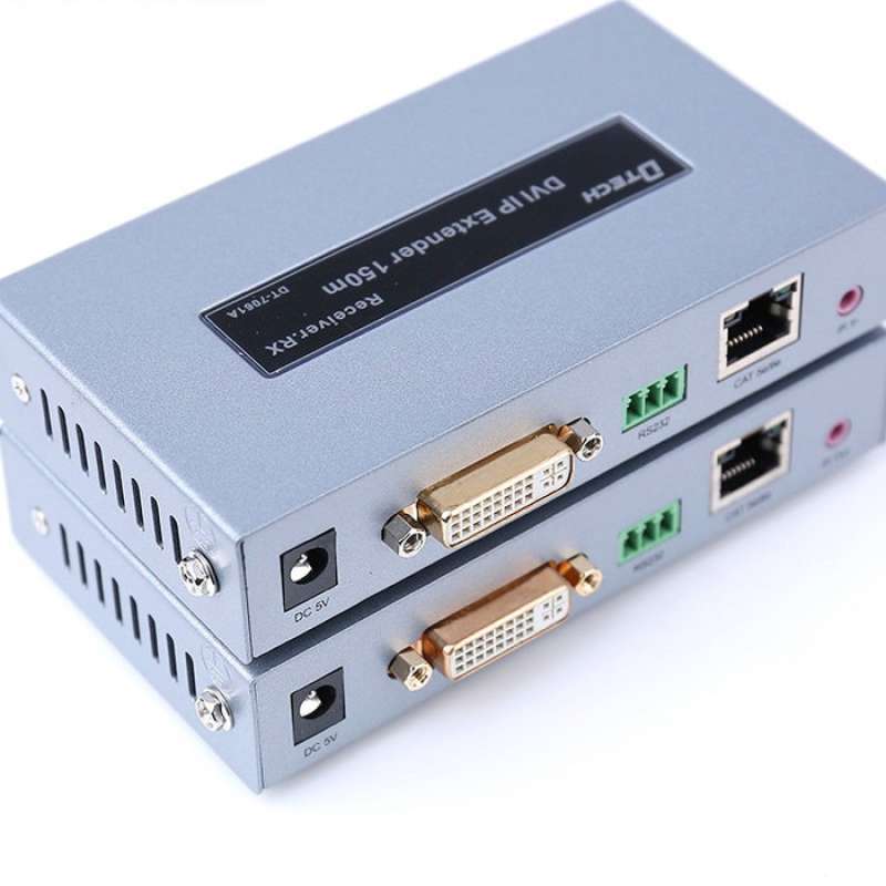 Promo Dvi Extender (With Ir + Serial Rs-232) Over Lan (Via Router ...