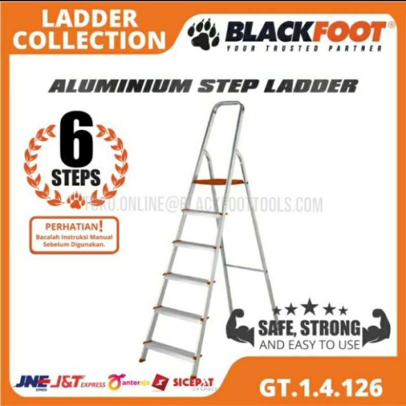 Promo BLACKFOOT- Tangga ALUMUNIUM 6S 6 Step- Tangga Lipat Rumah Ladder ...