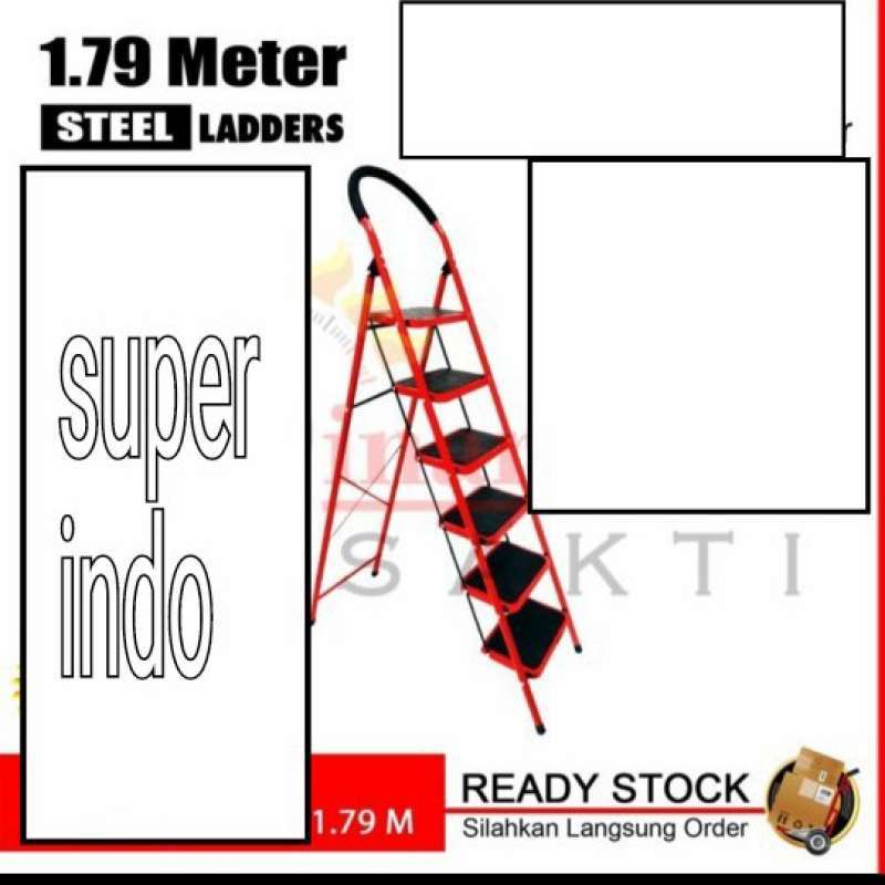 Promo Tangga Besi 6 Step 1.8 Meter / Tangga Lipat Besi 1,8 M dalton ...