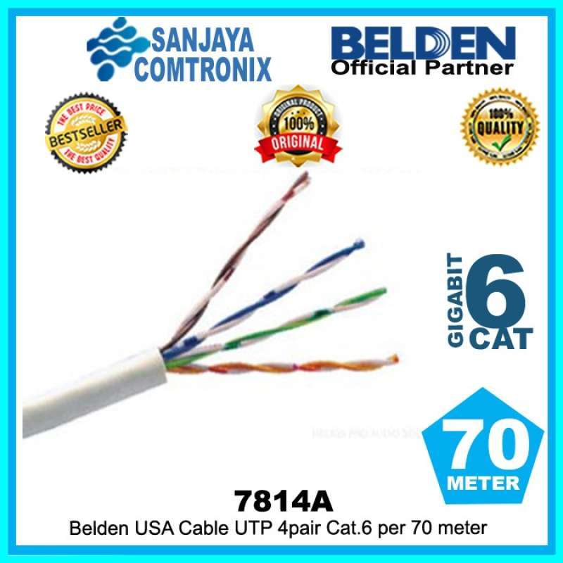 Promo Belden 7814a Original Cable Utp Kabel Lan Cat-6 Per 70 Meter ...